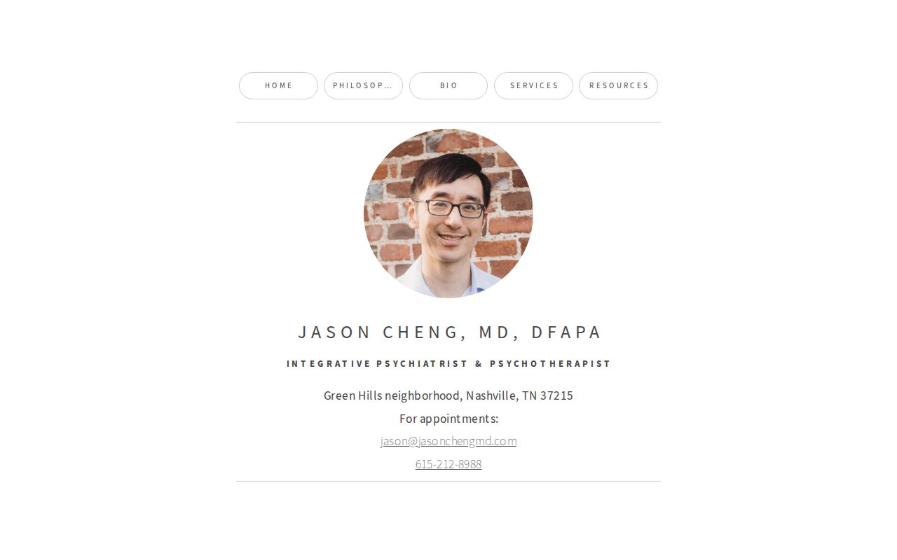 Jason Cheng, MD, Integrative Psychiatry in Nashville